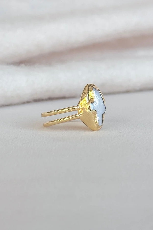 Pearl Cross Ring | Dose of Heaven Boutique