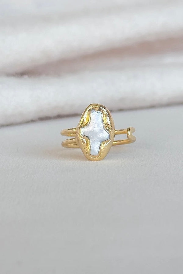 Pearl Cross Ring | Dose of Heaven Boutique